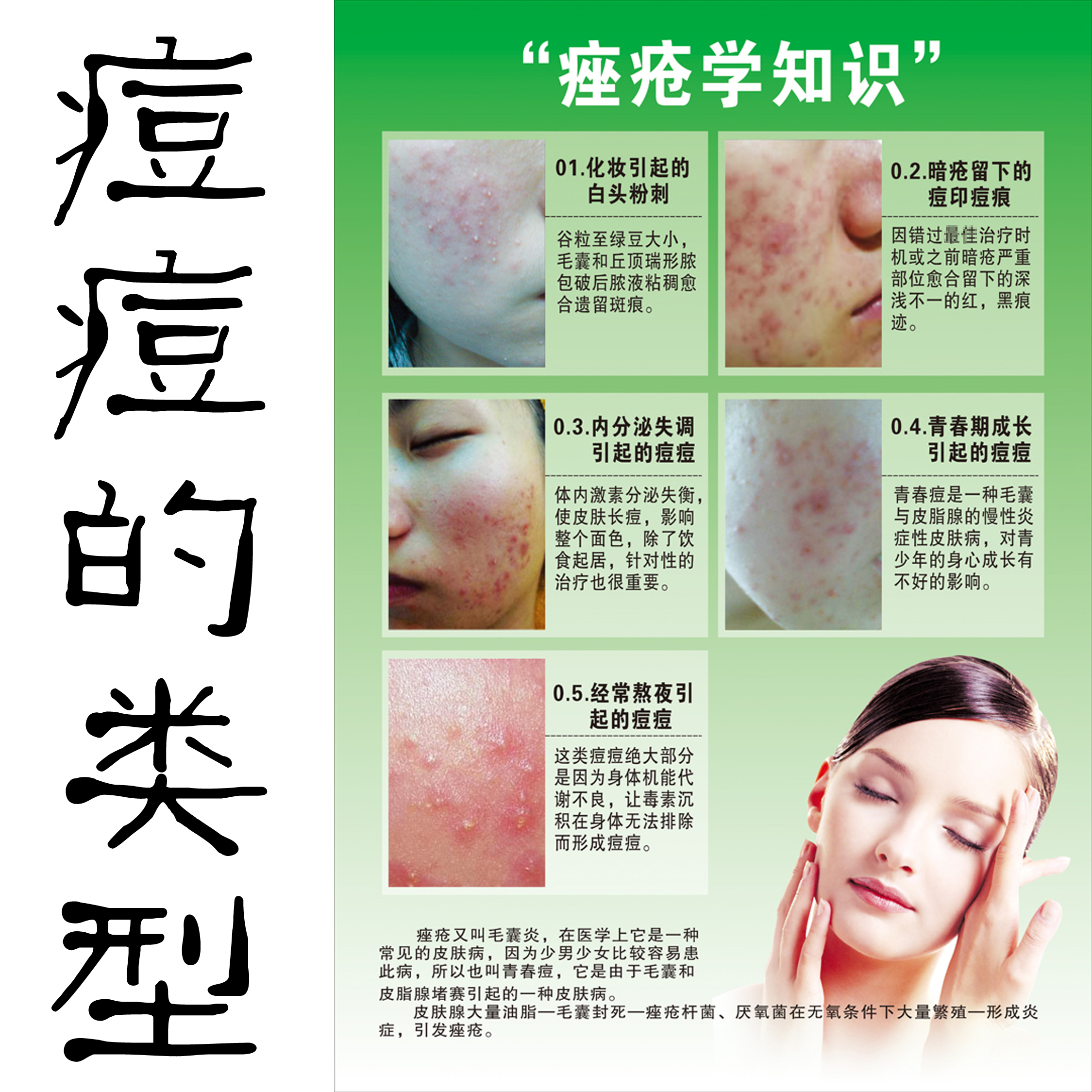 七种痘痘的种类图解痘痘的种类痘痘种类及大山谷图库